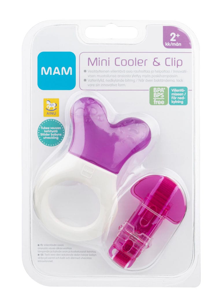 Ainu MAM Mini Cooler &Clip purulelu viilennystä vauvan ikenille